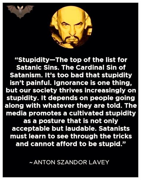 Satanic Bible Quotes Anton Lavey