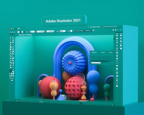 adobe illustrator 3d interface on behance in 2022 adobe illustrator