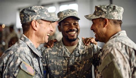 Joyful Soldiers Share Genuine Laughter Powerful Display Of Camaraderie