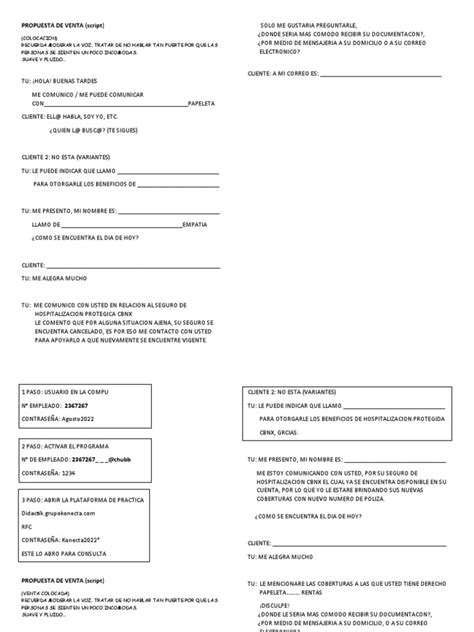 Propuesta De Venta Script Pdf