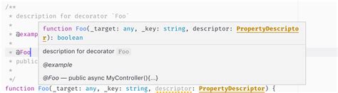 Better Support For Decorator In `example` Jsdoc Block · Issue 75238