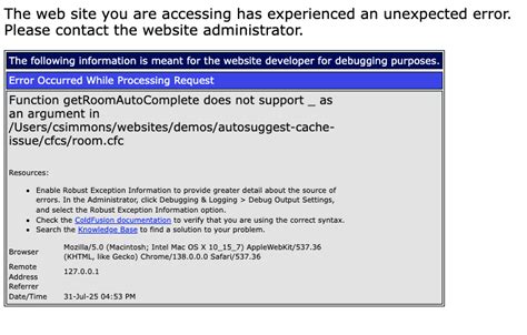 Coldfusion 2021 Update 20 “does Not Support As An Argument” Error With Ajax Autocomplete For