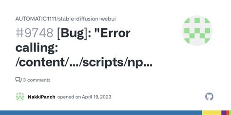Bug Error Calling Contentscriptsnpwpyui Error Cannot Be Avoided · Issue 9748