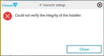 Could Not Verify The Integrity Internet Security F Secure Community