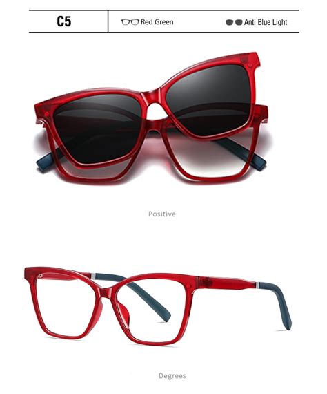 Polarized Clips Lenses Sunglasses For Women Men Computer Glasses Blue