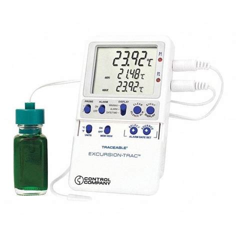 Traceable Digital Data Logging Thermometer Excursion Trac With Bottle Bullet Probe Style