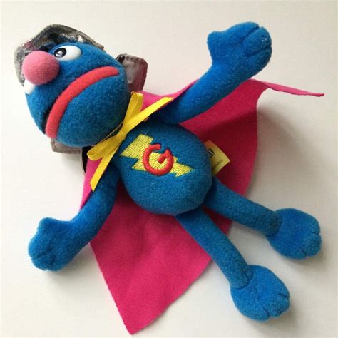 New Super Grover Sesame Street 7 Mini Plush Doll Gund 2004 Rare
