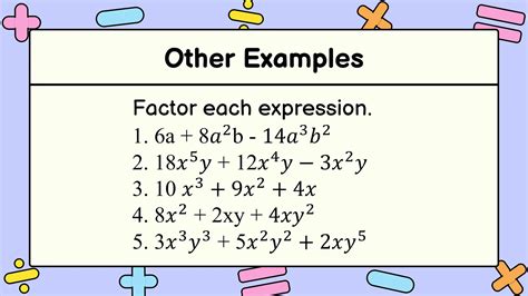 The Factoring Monomial For Grade 8 Students Pptx