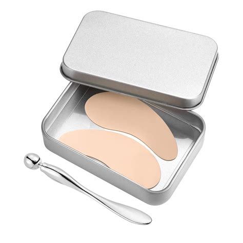 1 Pair Reusable Silicone Eye Patch Under Eye Gel Pads With Metal Eye