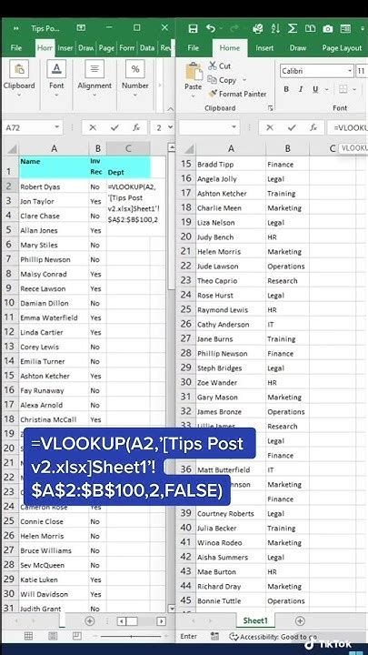 How To Use Vlookup Between 2 Workbooks Excel Shorts Youtube