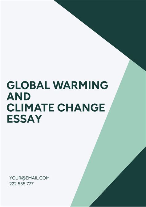 Free Global Warming Templates To Edit Online