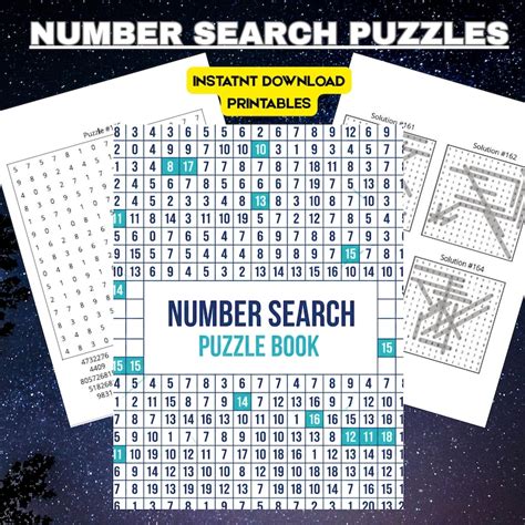 Number Search Puzzle Book 3000 Number Find Puzzles Brain Training