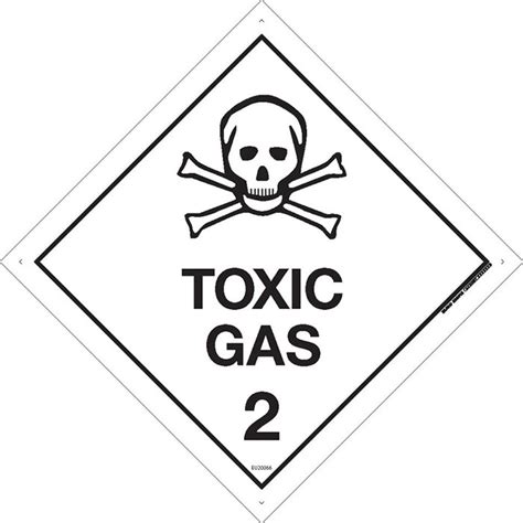 Sign Toxic Gas 2 Class Label Diamond Whiteblack — Euro Signs And Safety