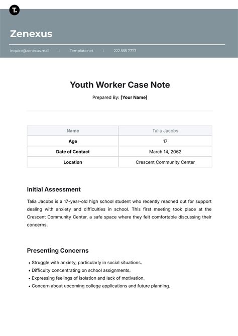 Free Case Note Templates Editable And Printable