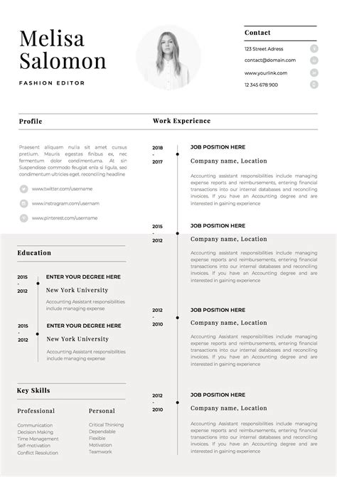 Image Cv Template Indonesia Word
