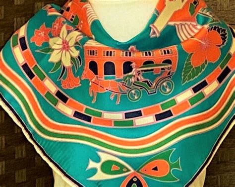 Smiths Of Bermuda Island Scene 23 Inch Vintage Designer Womens