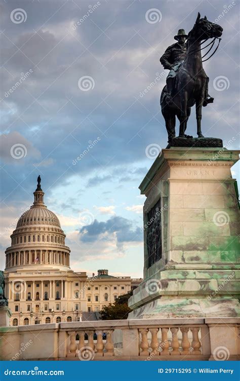 Us Grant Statue Memorial Capitol Hill Washington Dc Stock Image Image