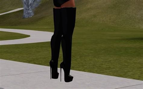 Remesh Impossiblebootsvictoirethigh High Platform The Sims 3 Loverslab