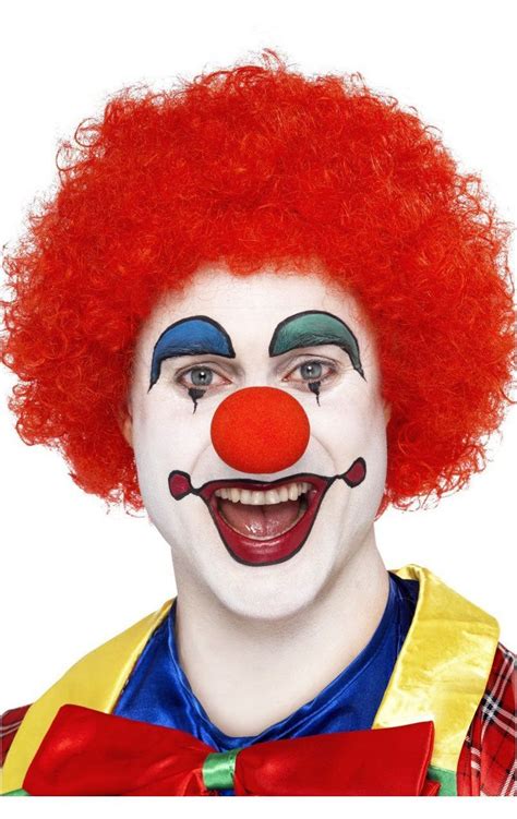 Round Red Clown Adult Costume Wig Costume Accessories Clown Perücke