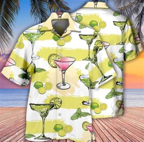 Cocktail Margarita Summer Party Hawaiian Shirt Hawaii Shirt Casual