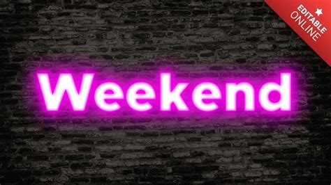 Weekend Glow Purple Text Effect Generator