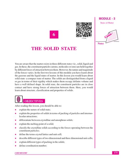 Modul 6 The Solid State Pdf Crystal Structure Solid