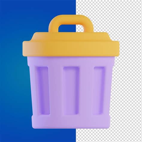 Psd Empty Bin 3d Illustration Premium Psd