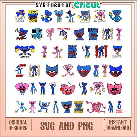 Huggy Wuggy Bundle Design Svg Poppys Playtime Svg Movie Svg Svg