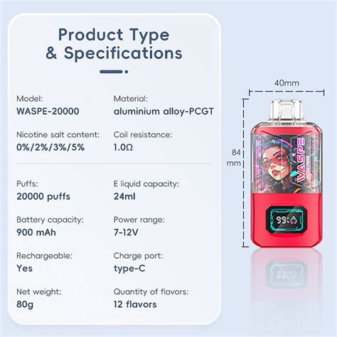 Waspe 20000 Puffs Dual Mesh 20k Box Wholesale Vape Zugevape