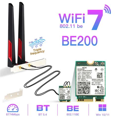 Wifi 7 Intel Be200 Wireless Network Card Bluetooth 54 Ngff Adapter