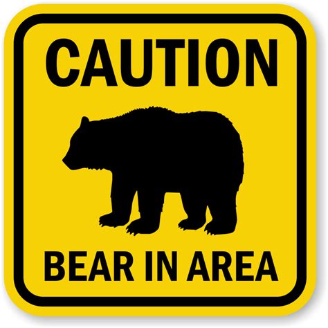Bear Crossing Signs Durable Bear Warning Signs