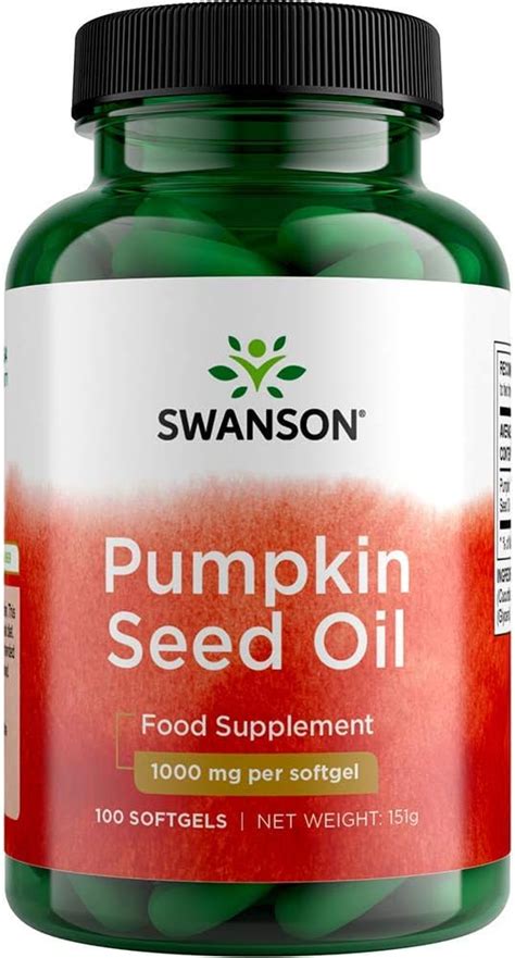 Swanson Pumpkin Seed Oil 1000mg 100 Softgels Bigamart