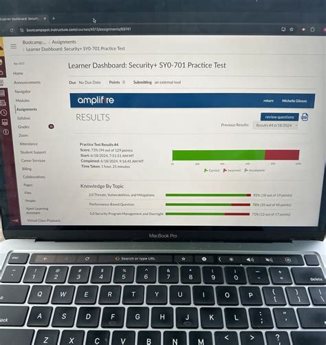 Passed Security Exam With 73 Michelle Glisson Posted On The Topic Linkedin