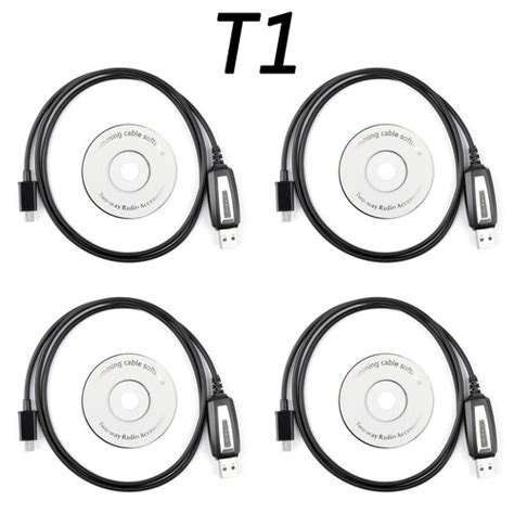 4pcs Usb Programming Cable For Baofeng Bf T1 Mini Walkie Talkie Mobile