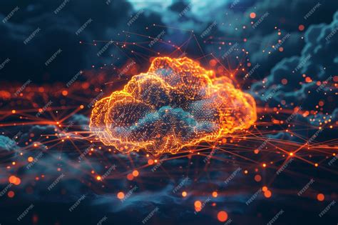 Cloud Computing Technology Concept Transfer Database To Cloud There Is