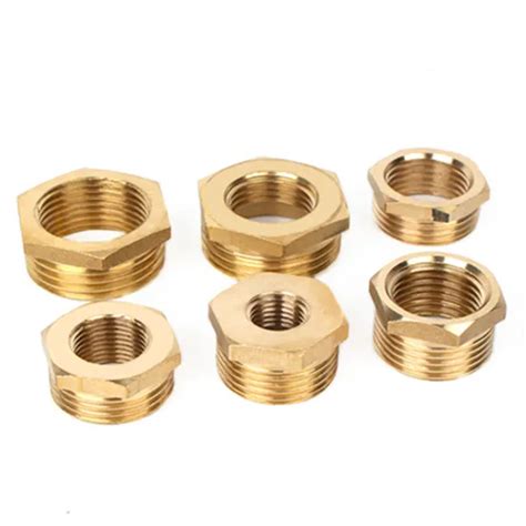 Brass 18 14 38 12 34 Female To Male Threaded Hex Bushing Reducer