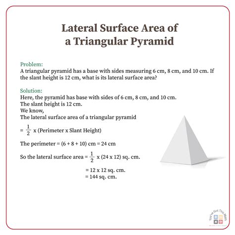 Formula For Surface Area Of A Triangular Pyramid 6 Free Worksheets