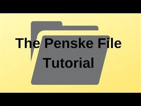 Made This Tribute Video To The Penske File How To Work The Penske File