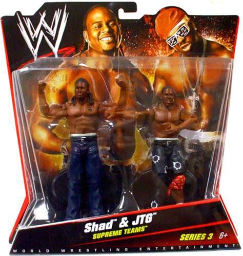 Wwe Wrestling Battle Pack Series 3 Shad Jtg Action Figure 2 Pack Mattel Toys Toywiz