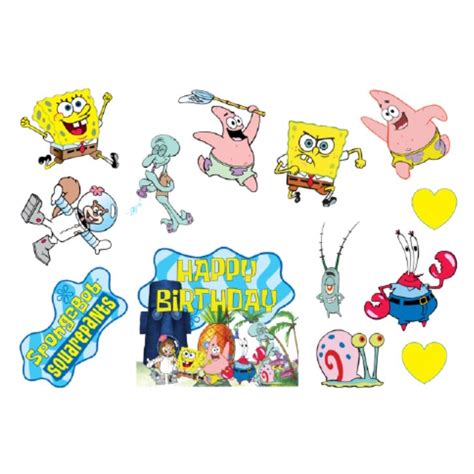 Spongebob Squarepant Cake Topper Cupcake Topper Kek Topper Shopee