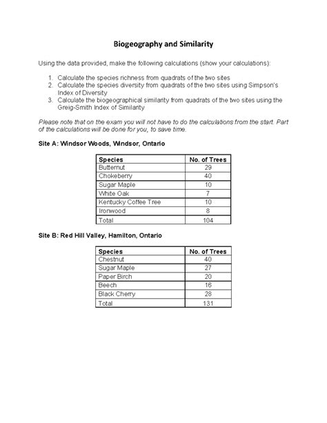 Es 1c03 Biogeography And Similarity Example V1 Biogeography And Similarity Using The Data
