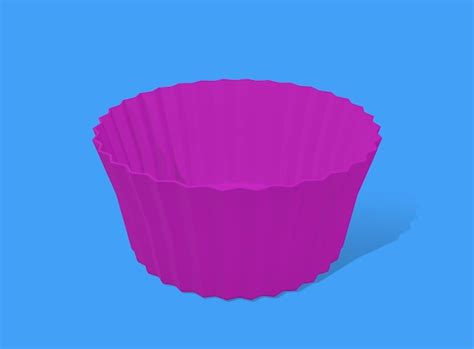 Premium Photo A 3d Cupcake Wrapper That Is Purple In Color