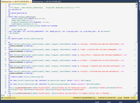 Scripts De Creacion De Tablas Y Datos ~ Sql Server