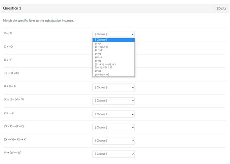 match the specific form to the substitution instance