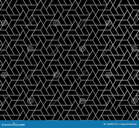 Vector Hexagon Seamless Pattern Repeating Geometric Triangular Grid