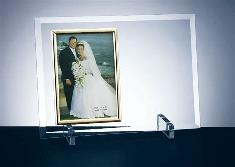 Photo Frames Beveled Flat Glass Photo Frame Pacific Etched Glass And Crystal