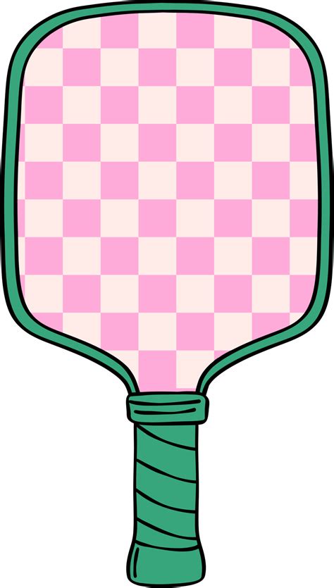 Retro Pickleball Racket Trendy Pickle Ball Paddle 45493233 Png