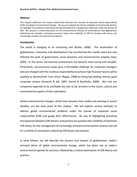 Pdf Global Environmental Issues