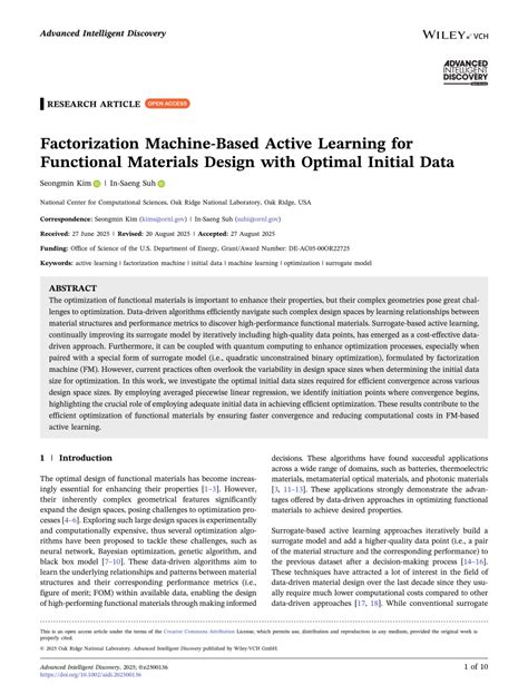 Pdf Factorization Machine‐based Active Learning For Functional