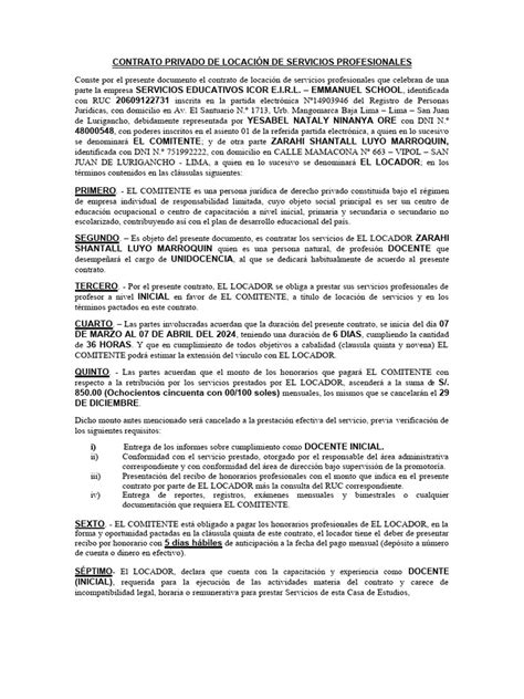 Renovacion Contrato Docente Pdf Derecho Laboral Salario